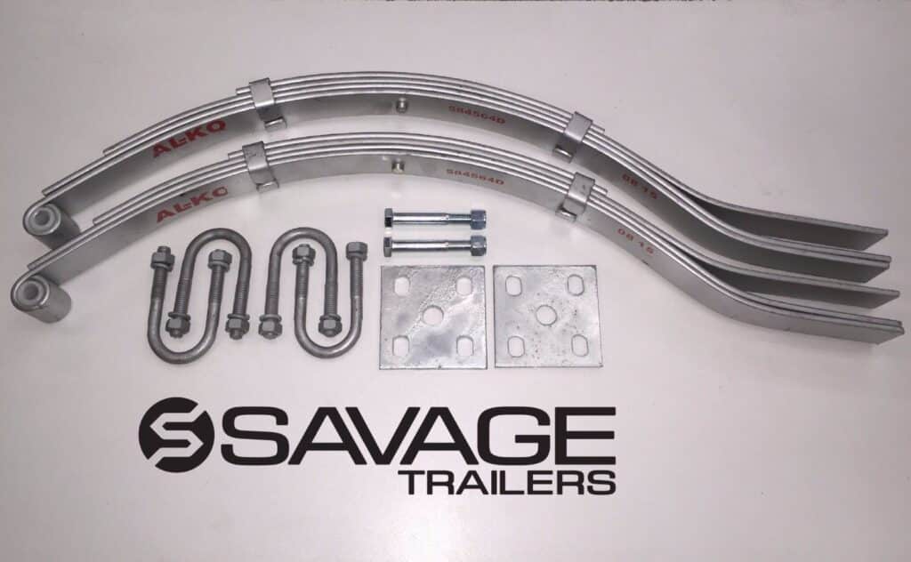 4 Leaf Dacroment Spring Kit - 900kg Pair - Savage Trailers