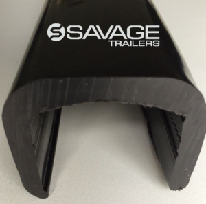 1.0m Sea Channel/Bumper Poly for Boat Trailers - 52x52mm - BLACK ...